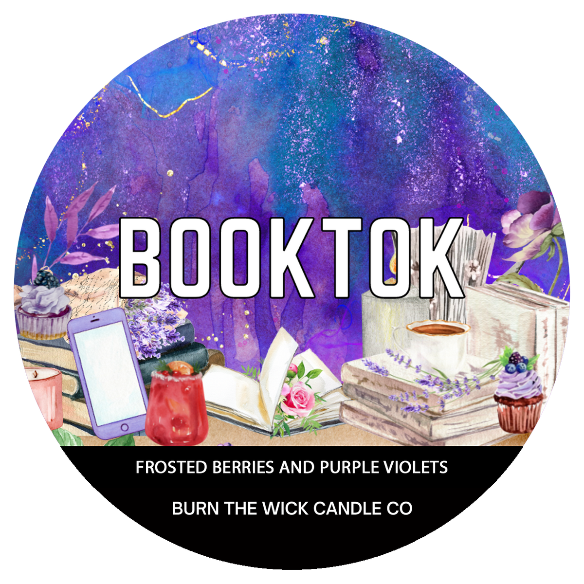 Booktok - Frosted Berries and Purple Violets – burnthewickcandleco
